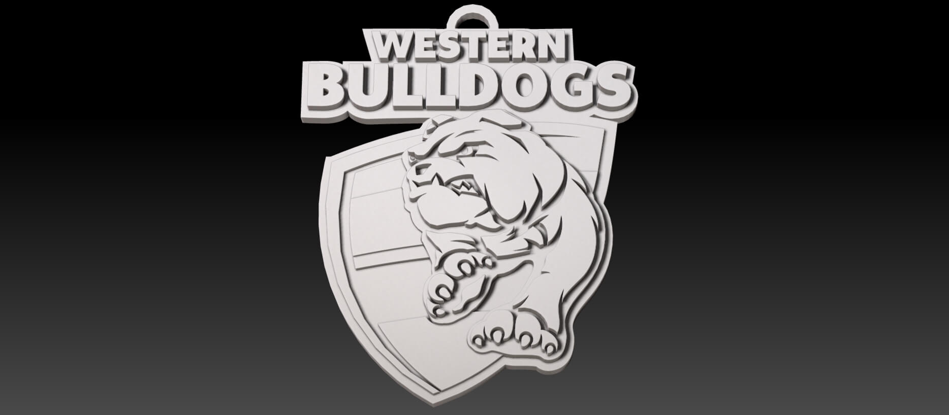 Western Bulldogs Printable and Renderable Badge - 3D Model by danyelon