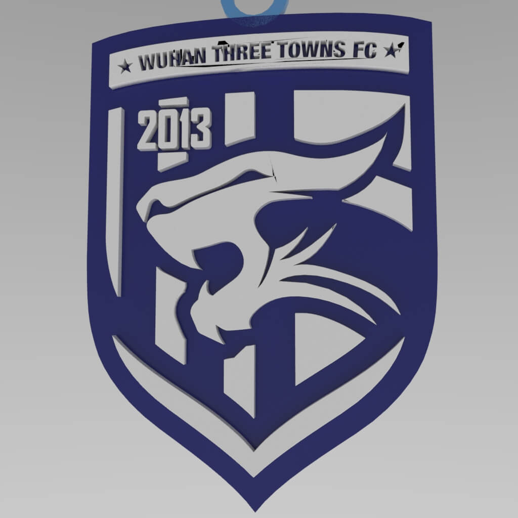 Wuhan Three Towns Logo Team Printable and Renderable - 3D Model by danyelon