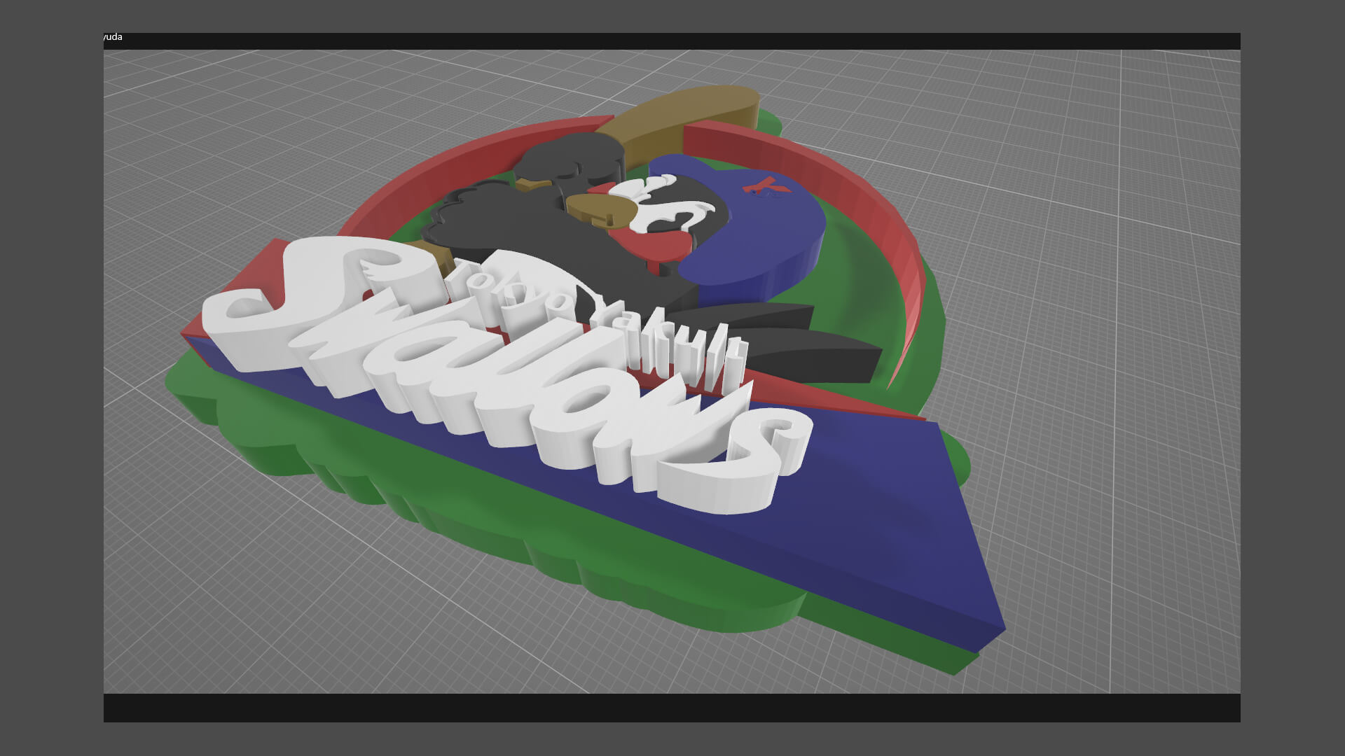 Yakult Swallows Logo Shield Keychan Printable and Renderable - 3D Model ...