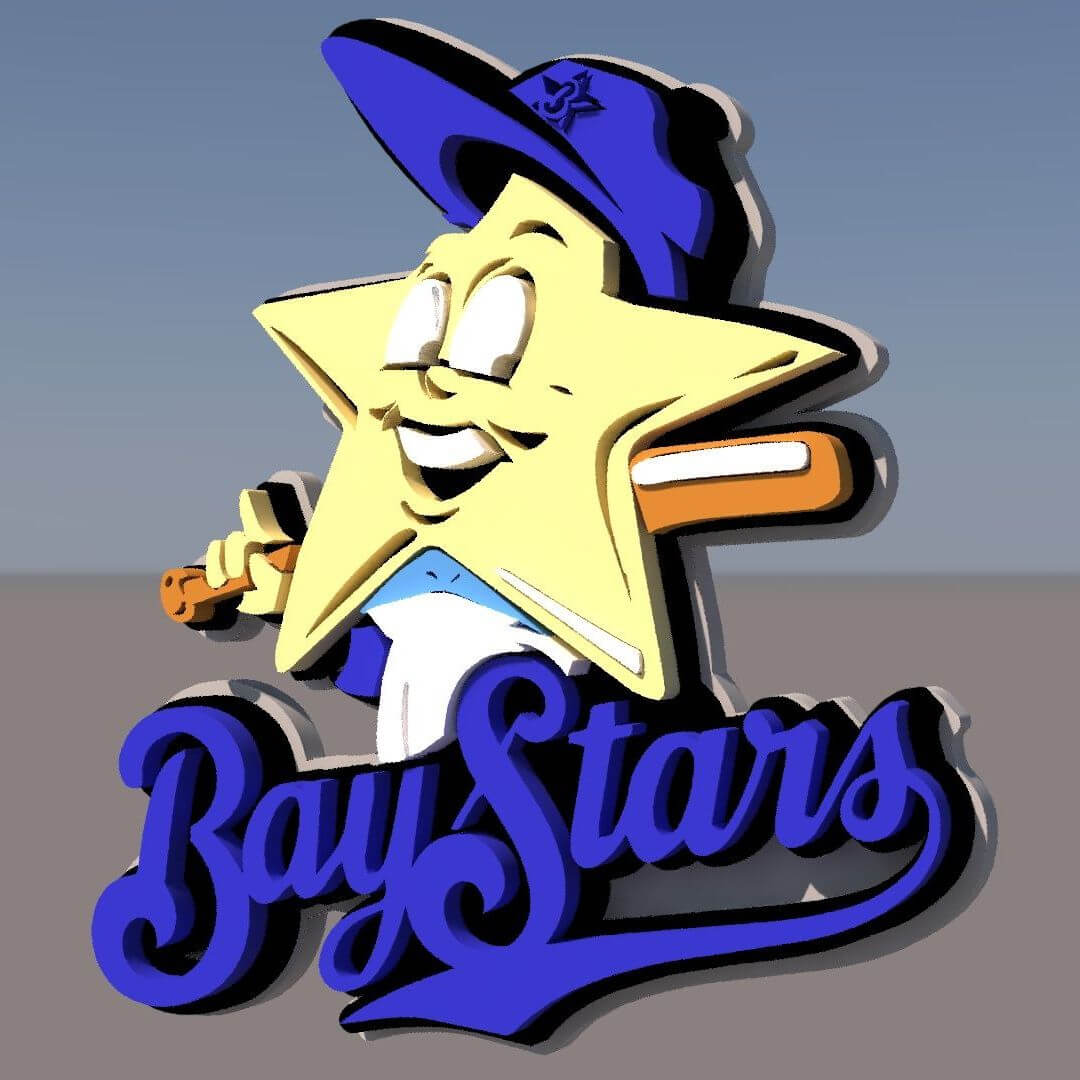 Yokohama Baystars Logo Shield Keychan Printable and Renderab - 3D Print ...