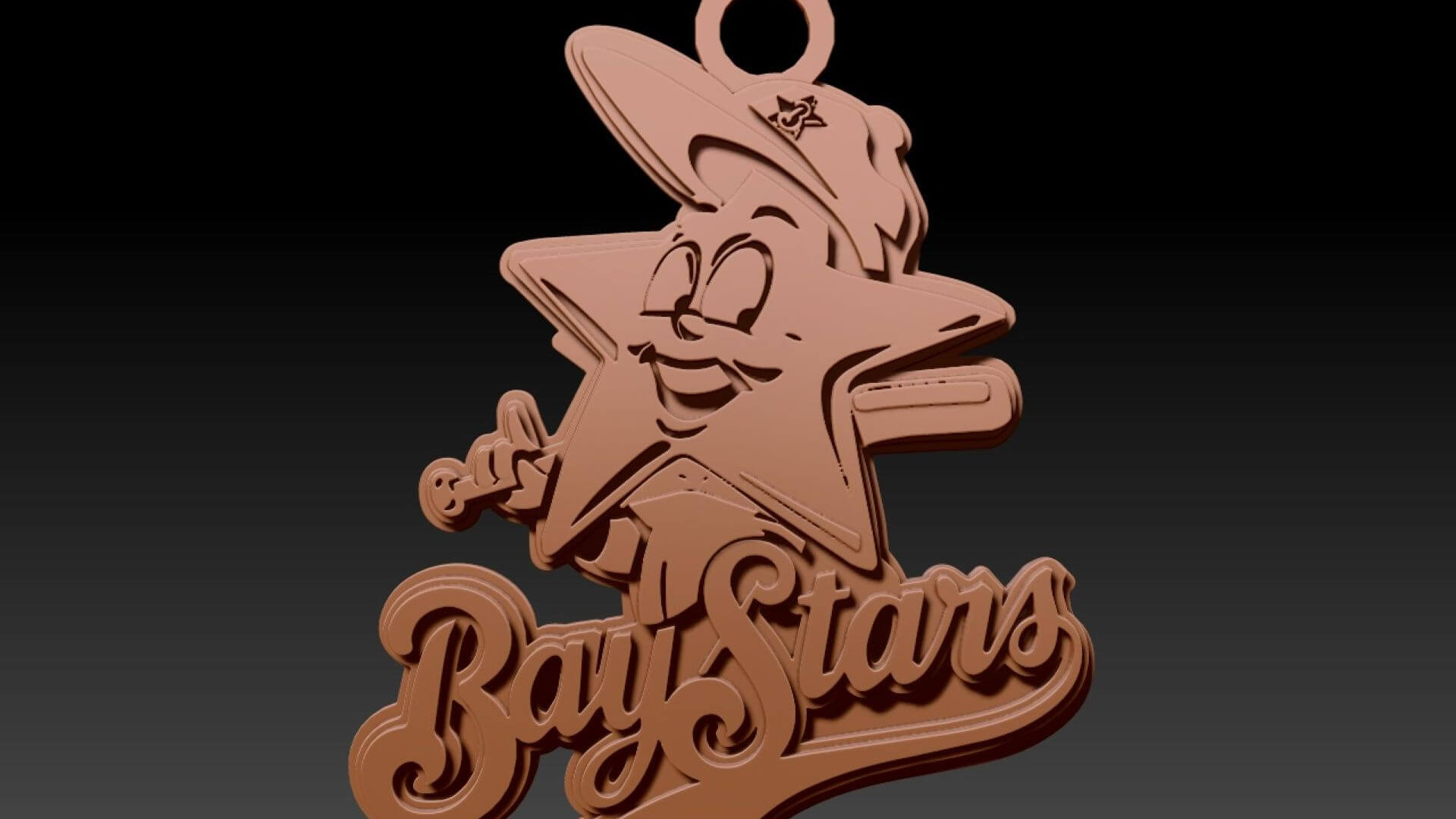 Yokohama Baystars Logo Shield Keychan Printable and Renderab - 3D Model ...