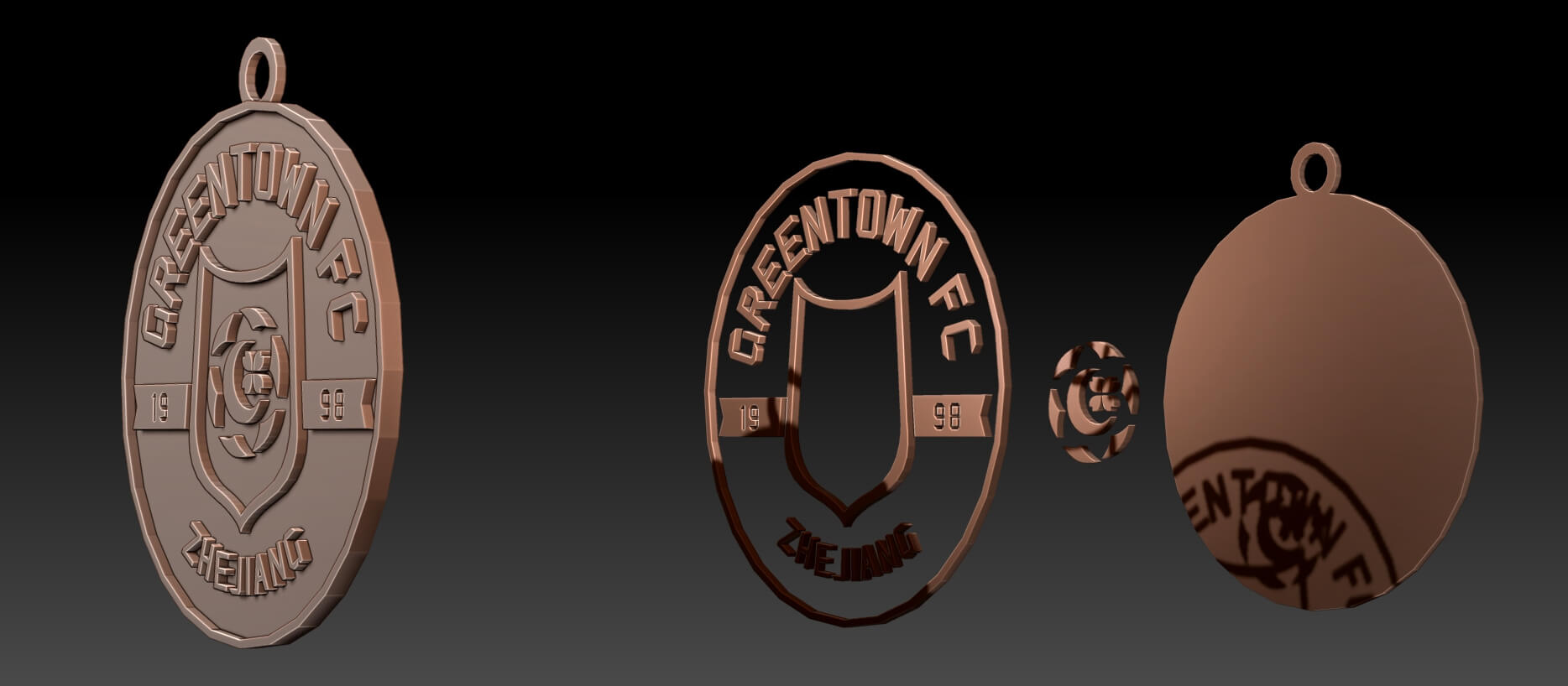 Zhejiang FC Logo Team Printable and Renderable - 3D Model by danyelon
