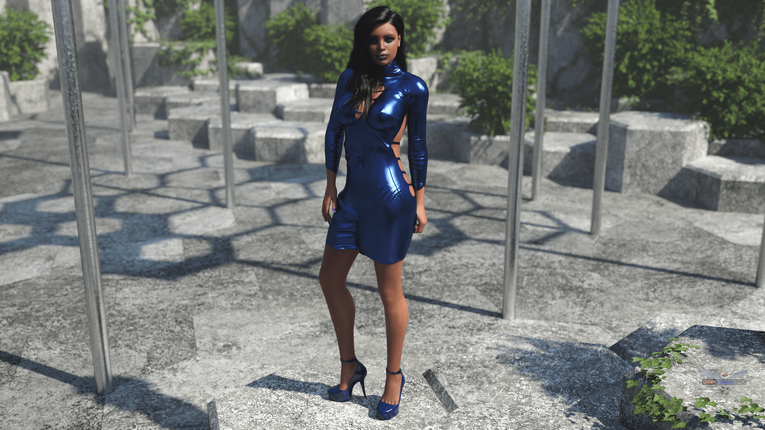 Garden Beauty 3d Render Digital Art By Darkangellost