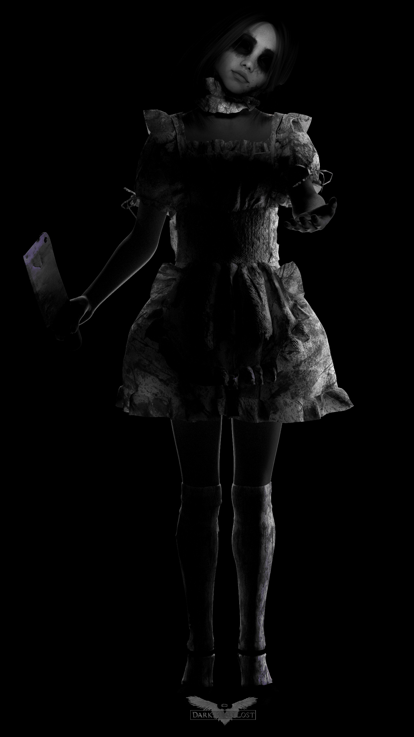 The Girl 3d Render Digital Art By Darkangellost