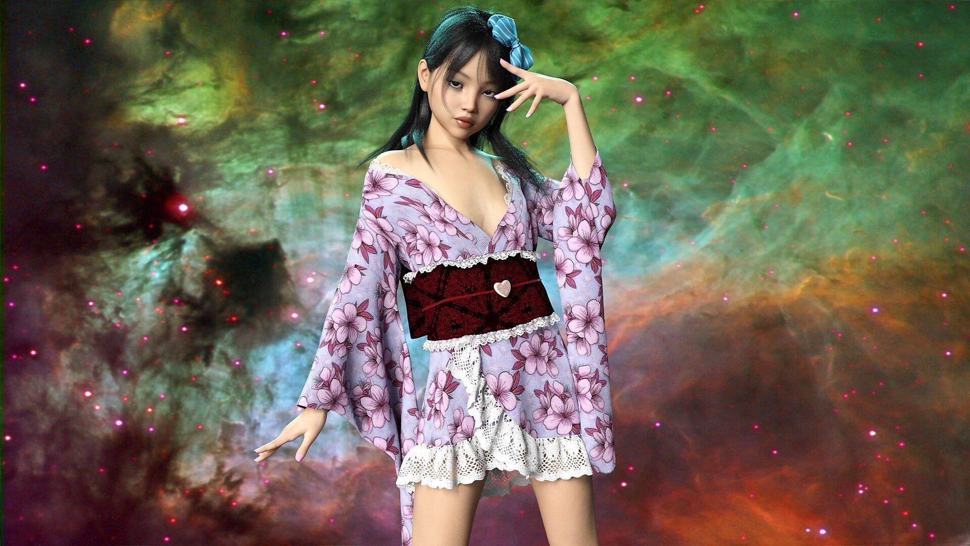 Suki 3D Render, Digital Art by DarkMind50