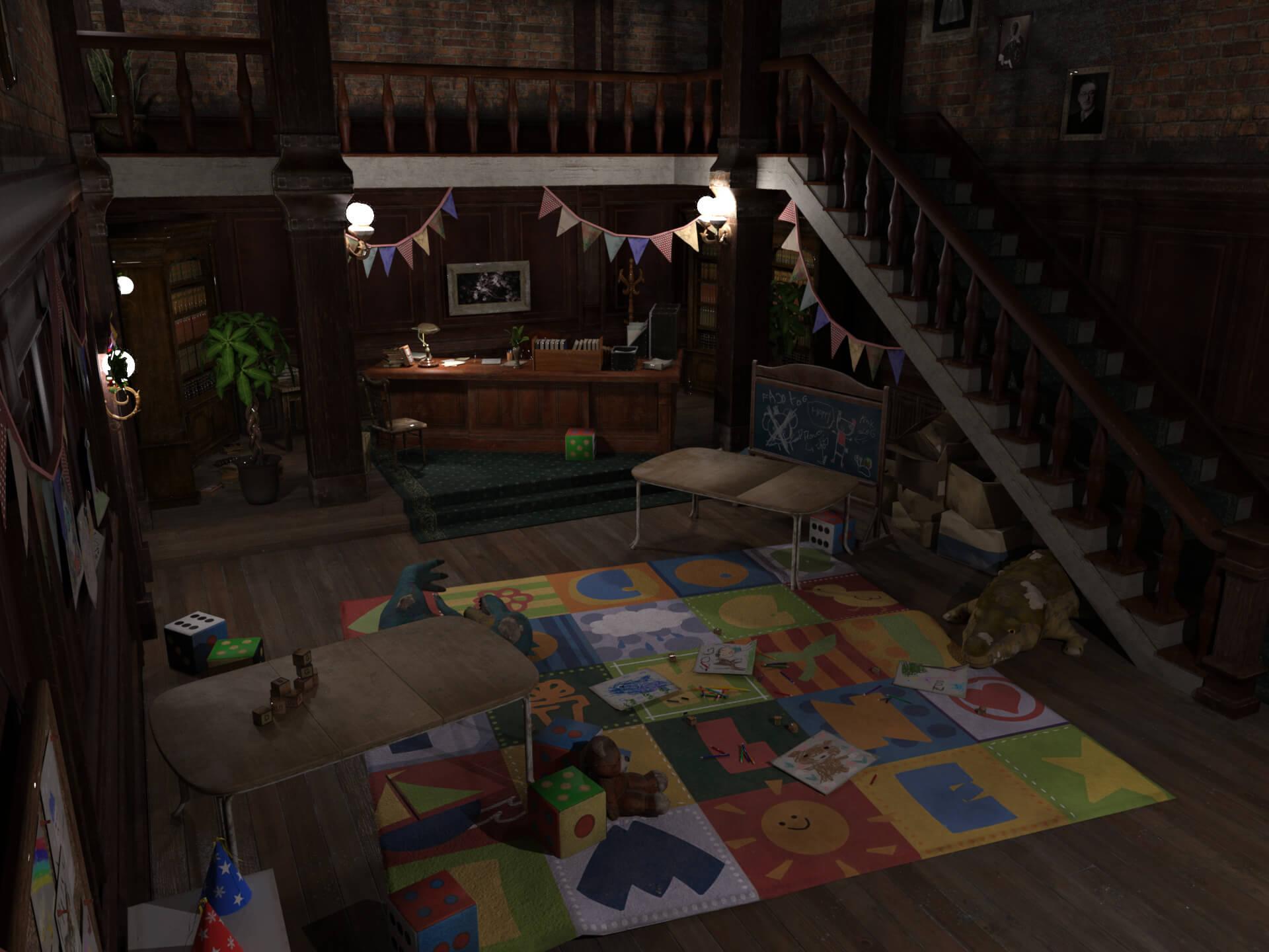 Orphanage Lobby - Daz Content by Darknessvaltier