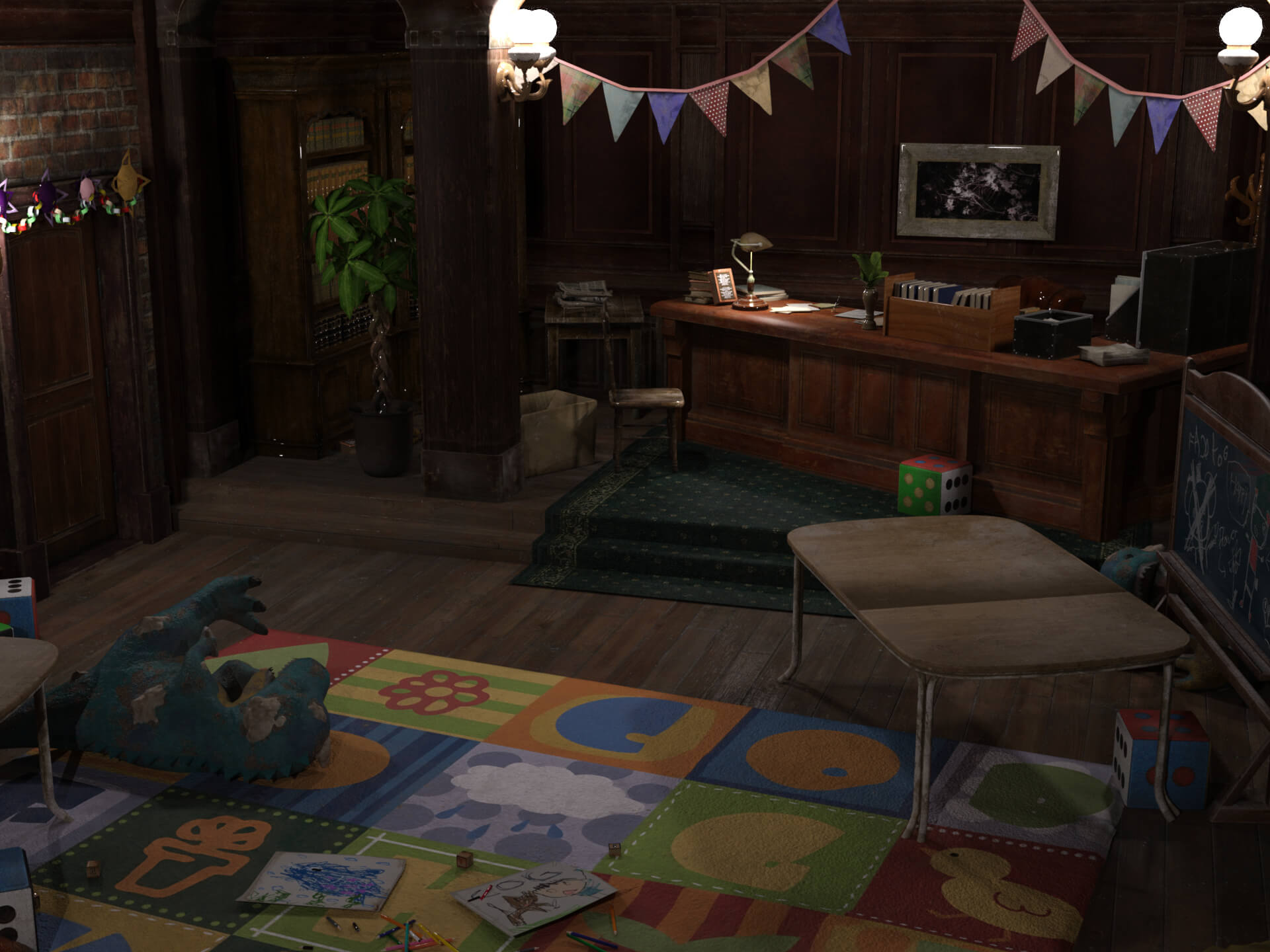 Orphanage Lobby - Daz Content by Darknessvaltier