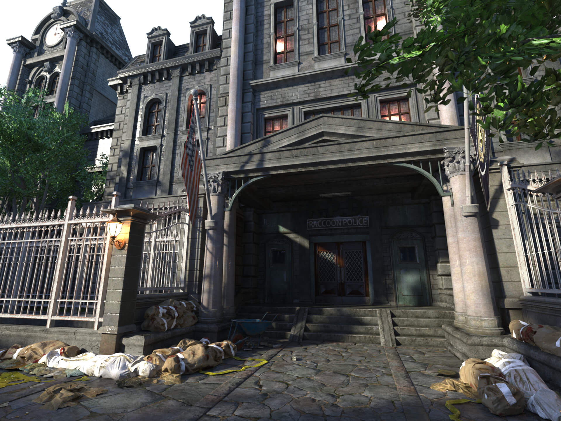 Police Dept. Front Entrance - Daz Content by Darknessvaltier