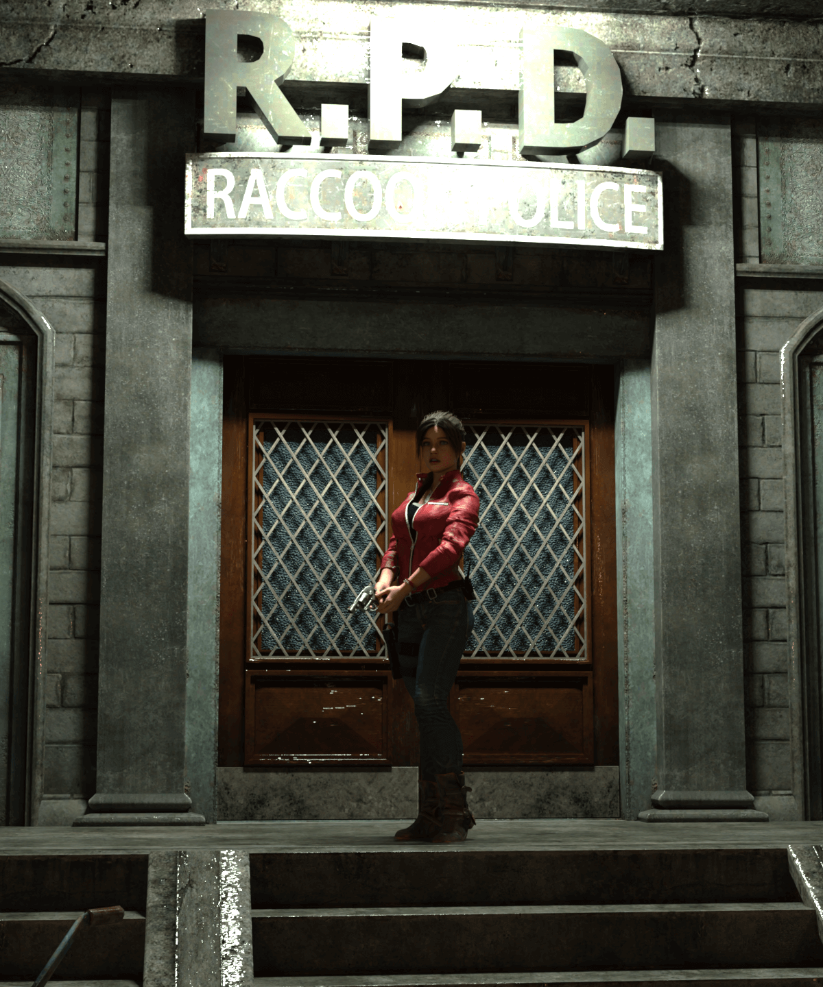 Police Dept. Front Entrance - Daz Content by Darknessvaltier