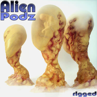 Podz: Alien Podz - Daz Content by Darkseal