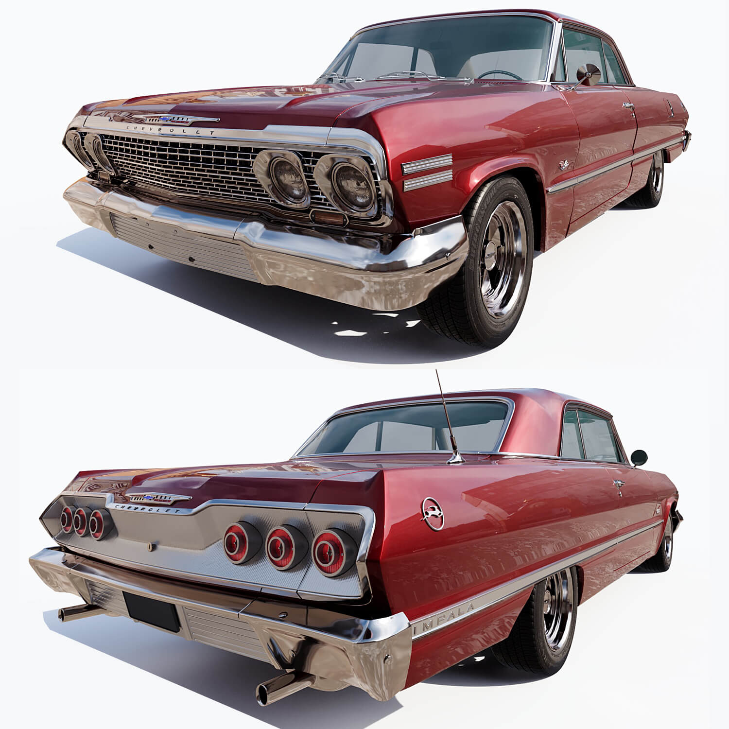 Chevrolet Impala 1962 - 3D Model by darksider64