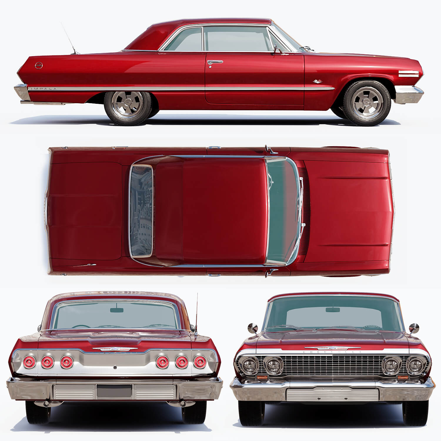 Chevrolet Impala 1962 - 3D Model by darksider64