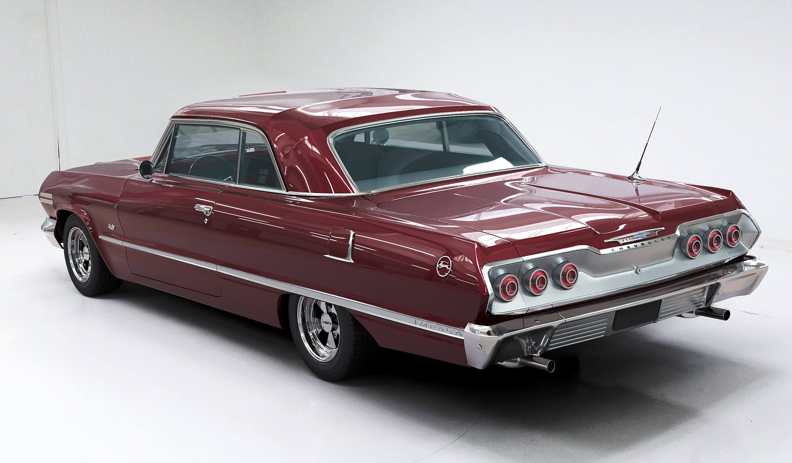 chevrolet impala 1963 3D Render, Digital Art by darksider64