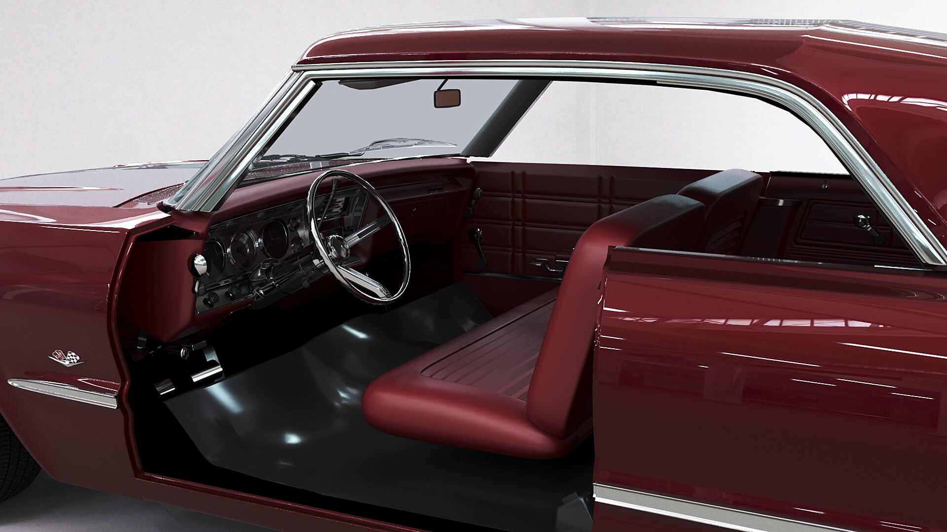 chevrolet impala 1963 3D Render, Digital Art by darksider64