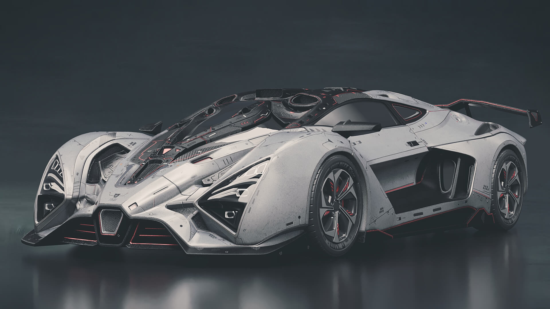 Futuristic Hypercar 3D Render, Digital Art by darksider64