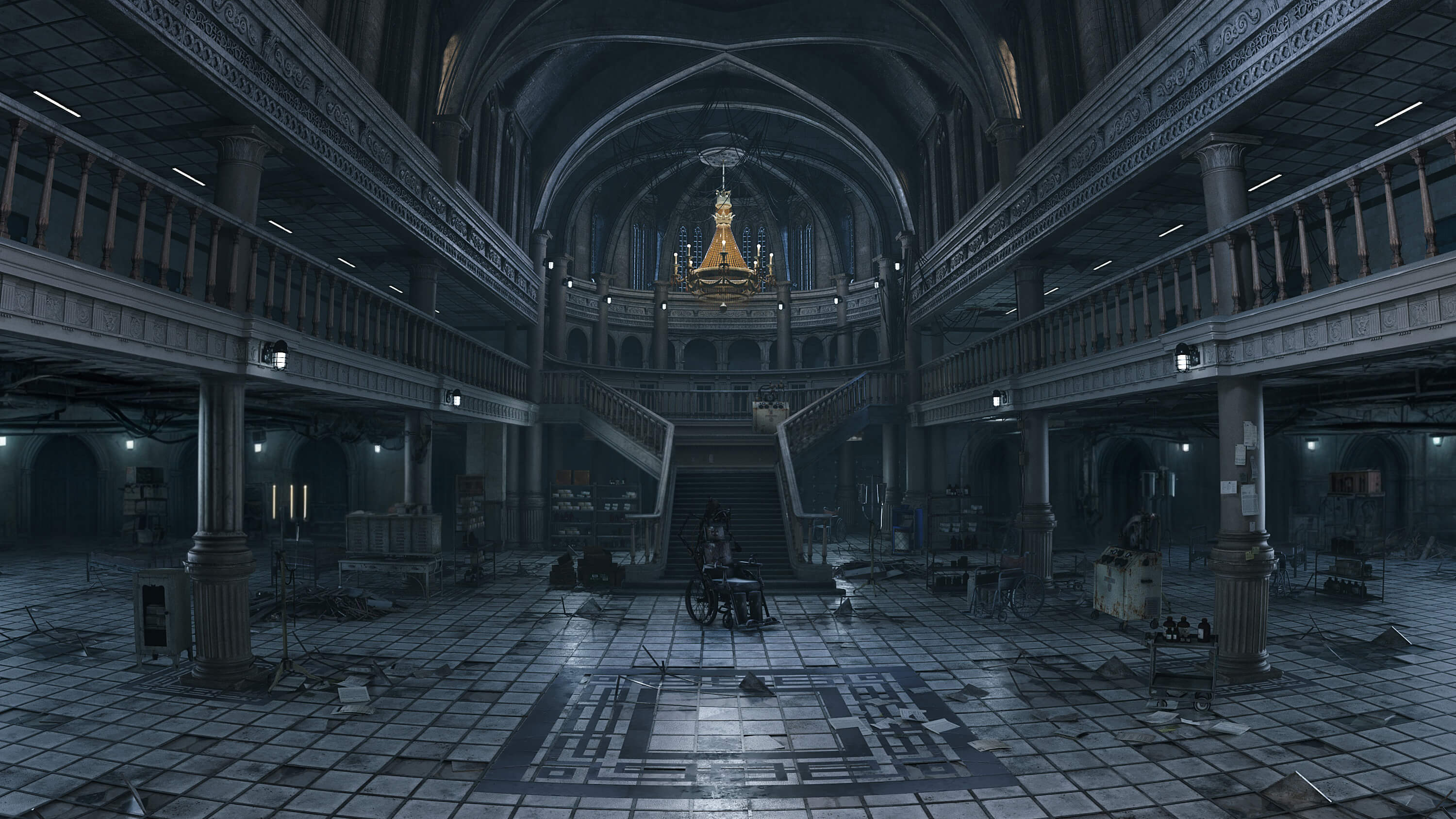 Hospital 3D Render, Digital Art by darksider64