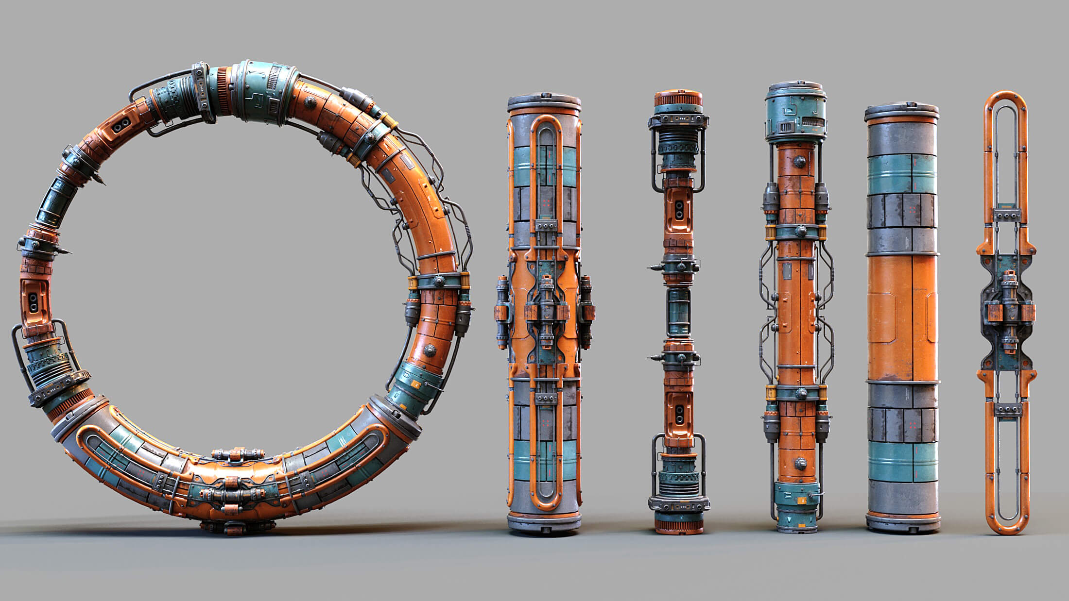 Sci-Fi Pillar 3D Model by darksider64