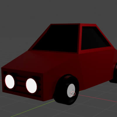 Low Poly Car - 3D Model by Darkwood