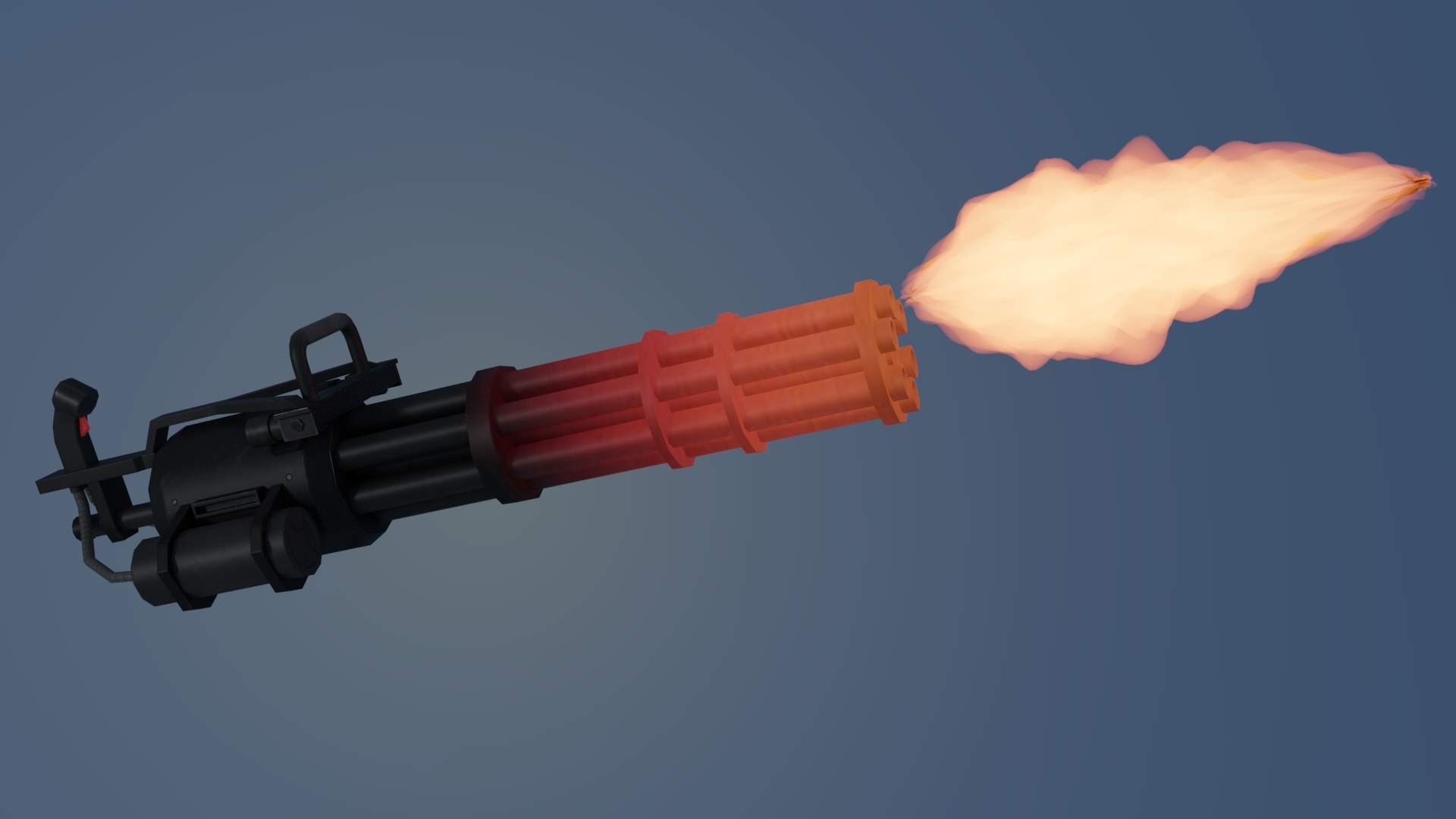 Minigun - 3D Model by Daront
