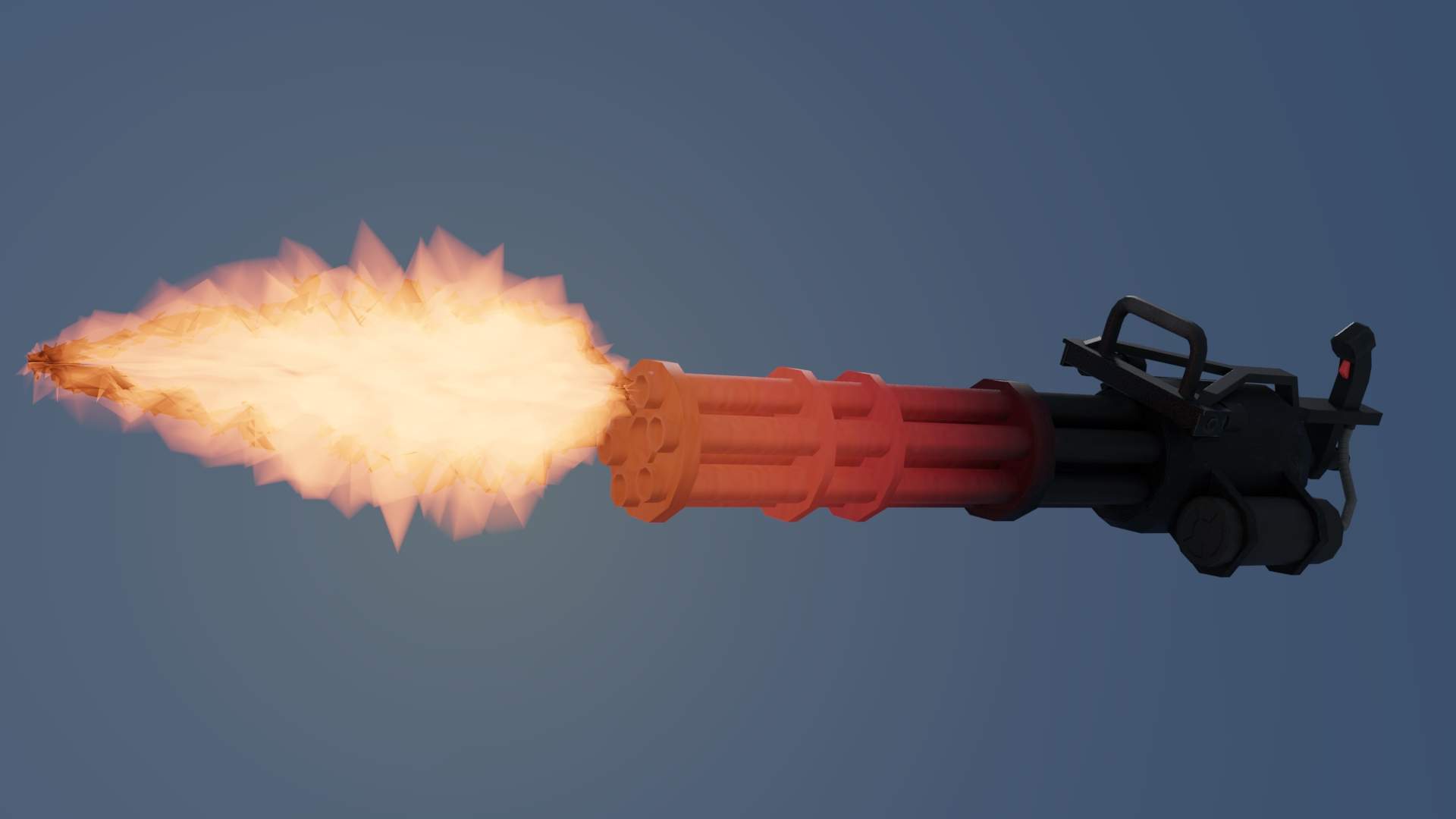 Minigun - 3D Model by Daront