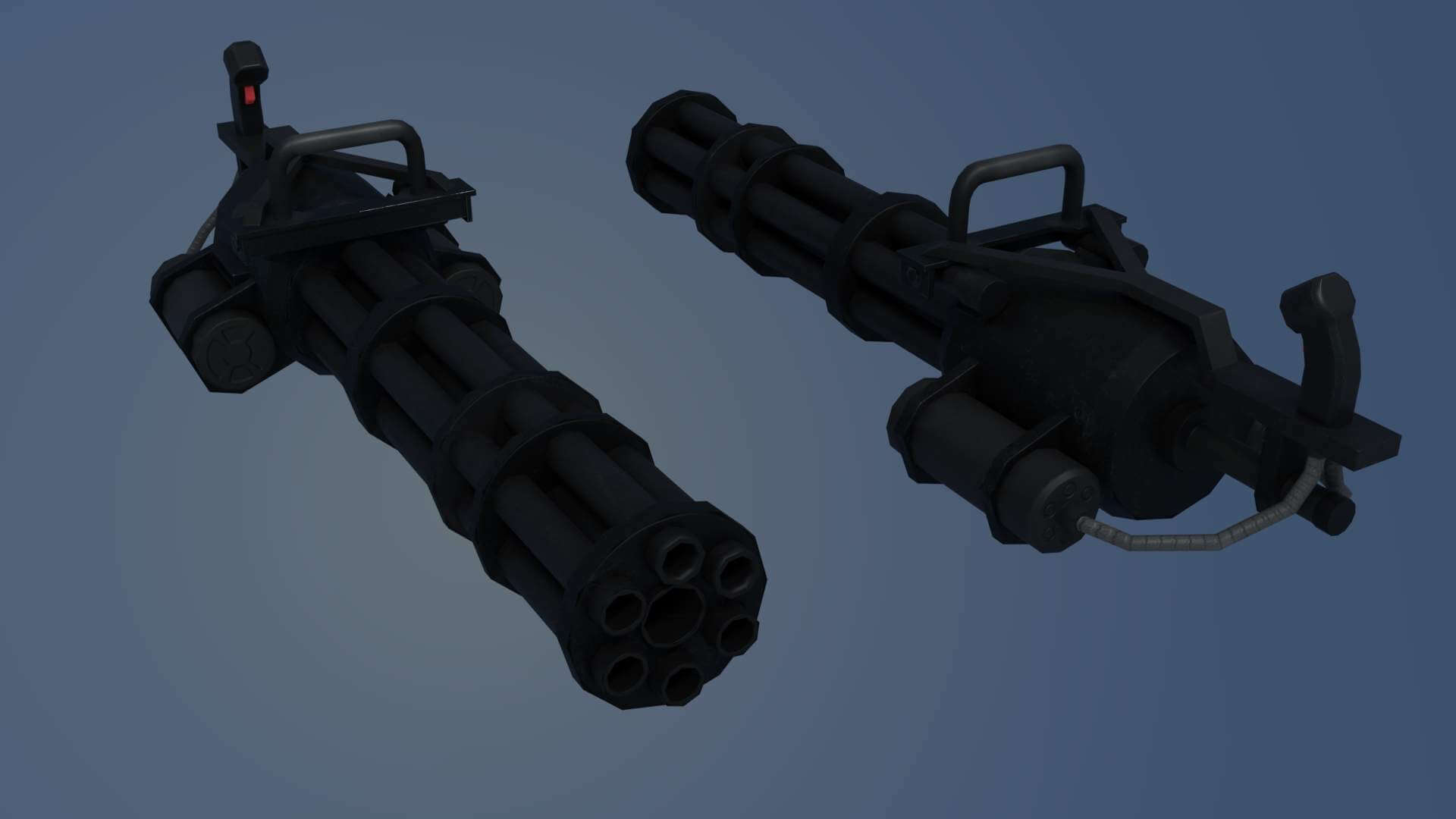 Minigun - 3D Model by Daront