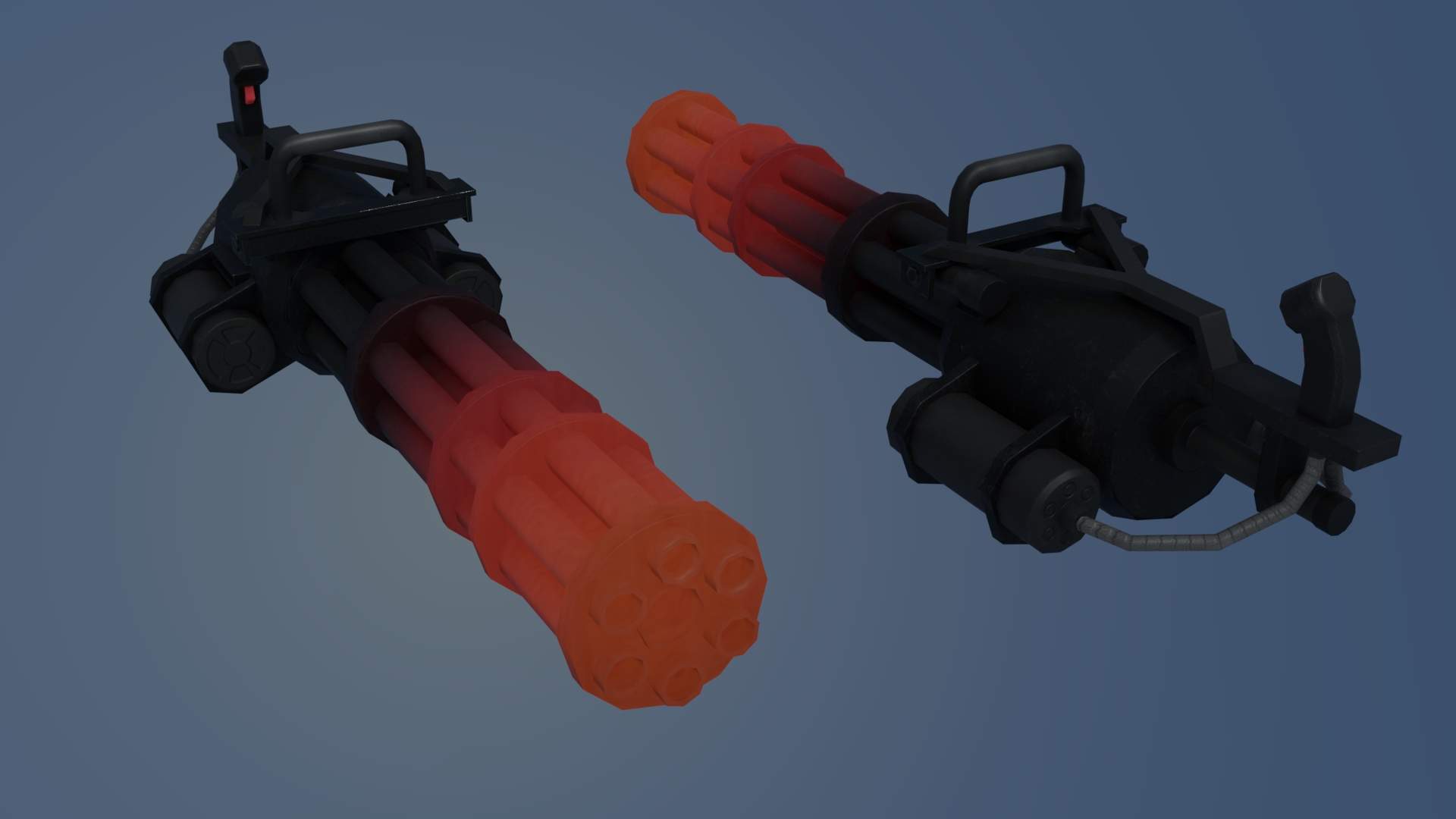 Minigun - 3D Model by Daront