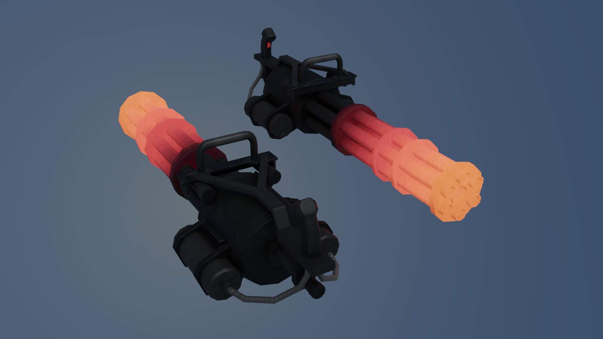 Minigun - 3D Model by Daront