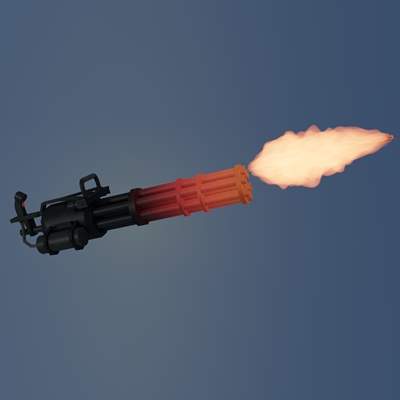 Minigun - 3D Model by Daront