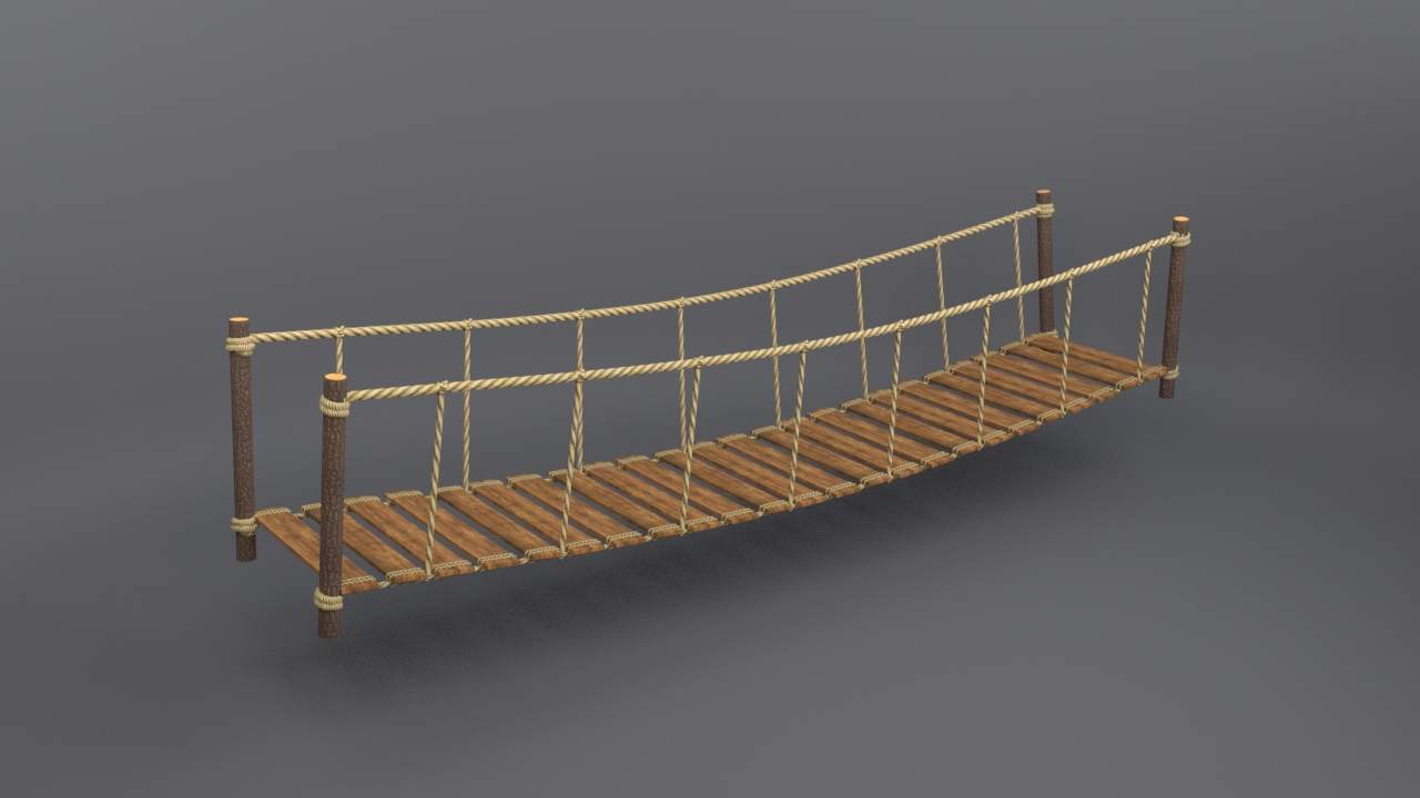 Rope Bridge - 3D Model by Daront