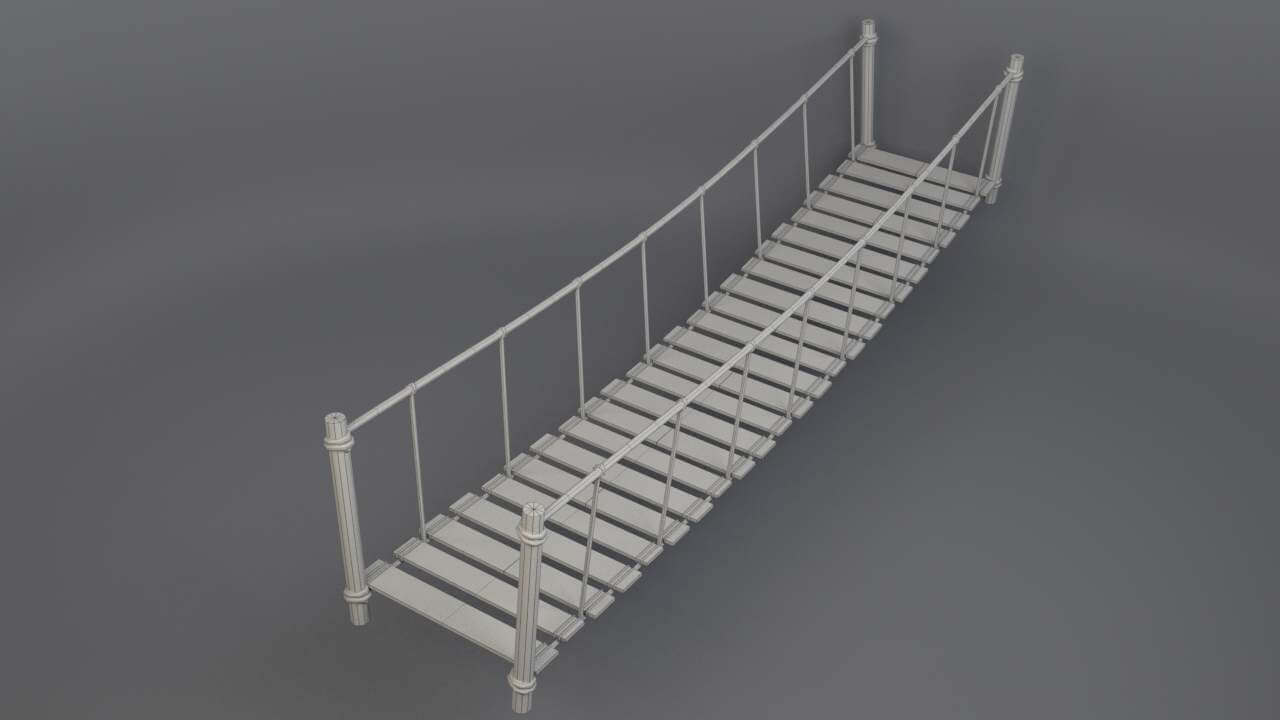 Rope Bridge - 3D Model by Daront