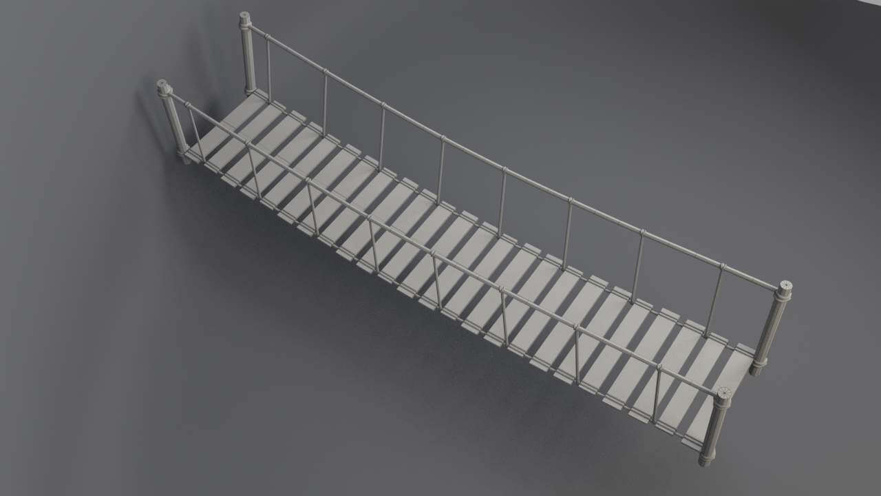 Rope Bridge - 3D Model by Daront
