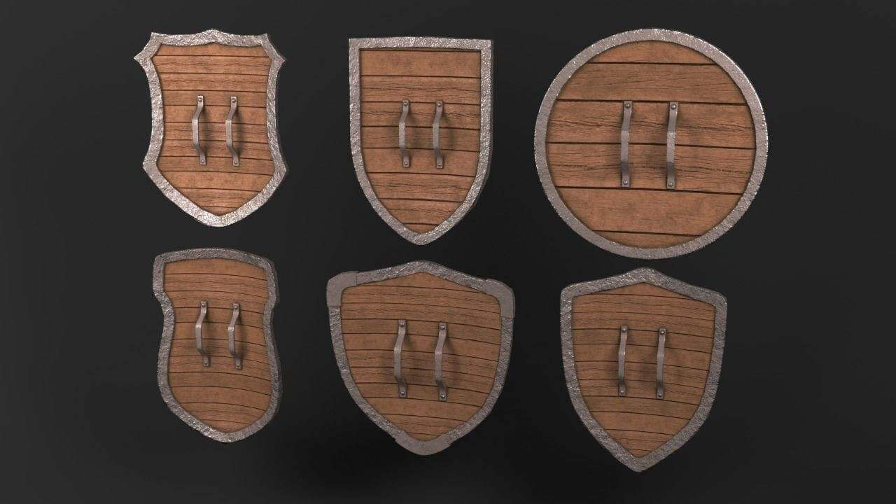 Shield Pack - 3D Model by Daront