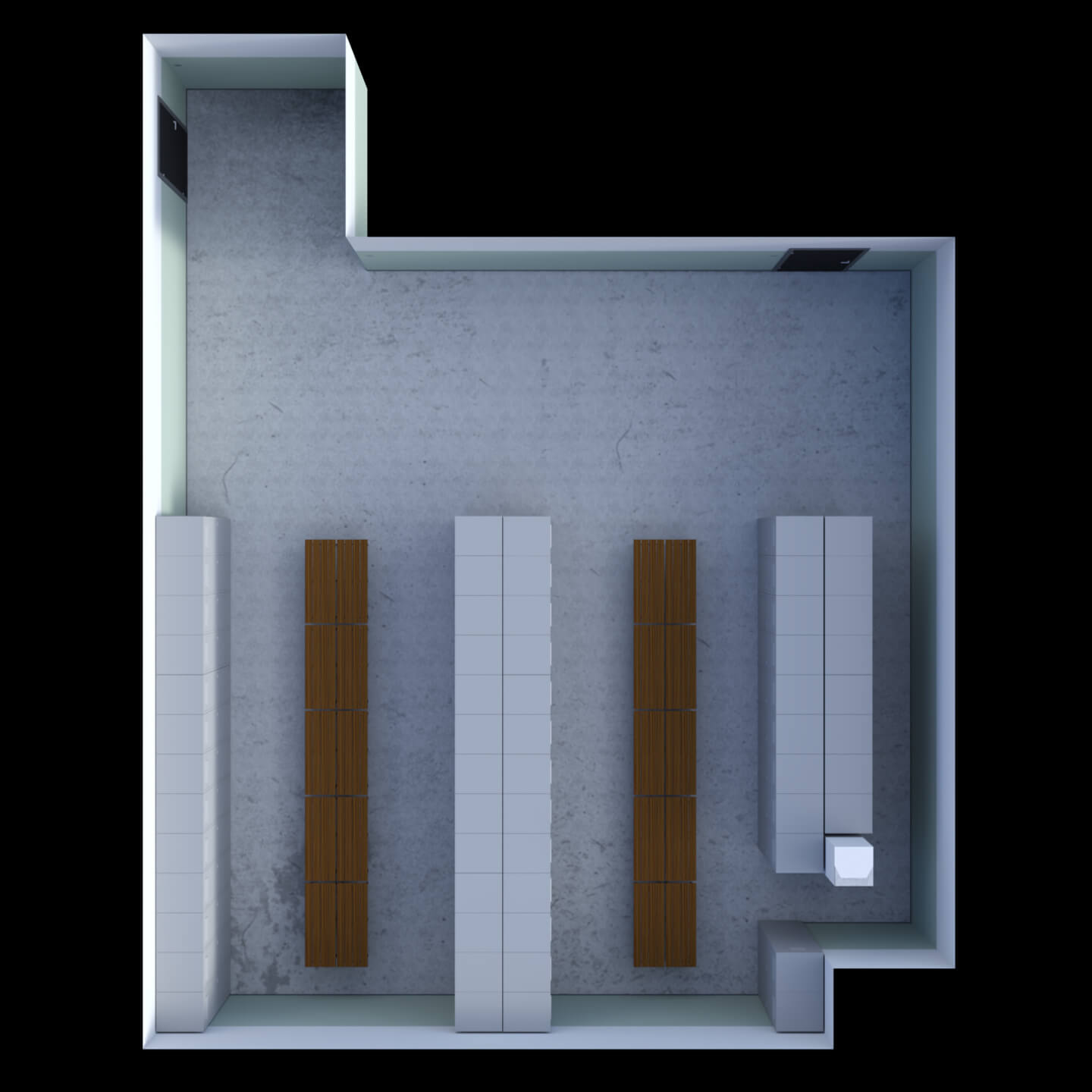 Simple Factory Locker Room - Daz Content by DatTakko