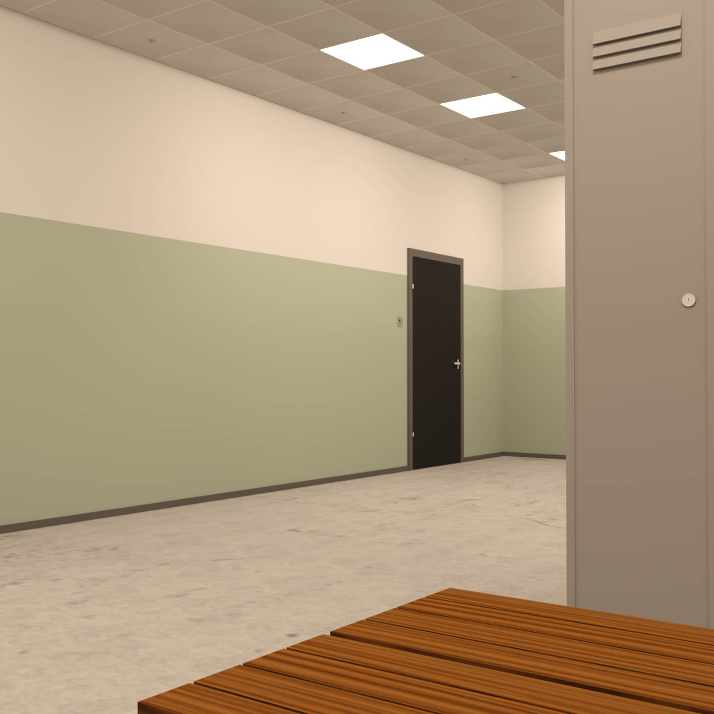 Simple Factory Locker Room - Daz Content by DatTakko