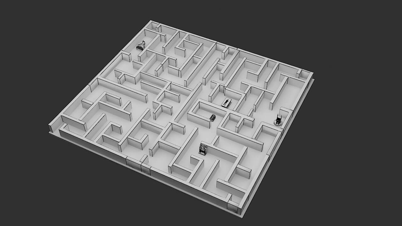 The Maze - 3D Model by davedtaylor
