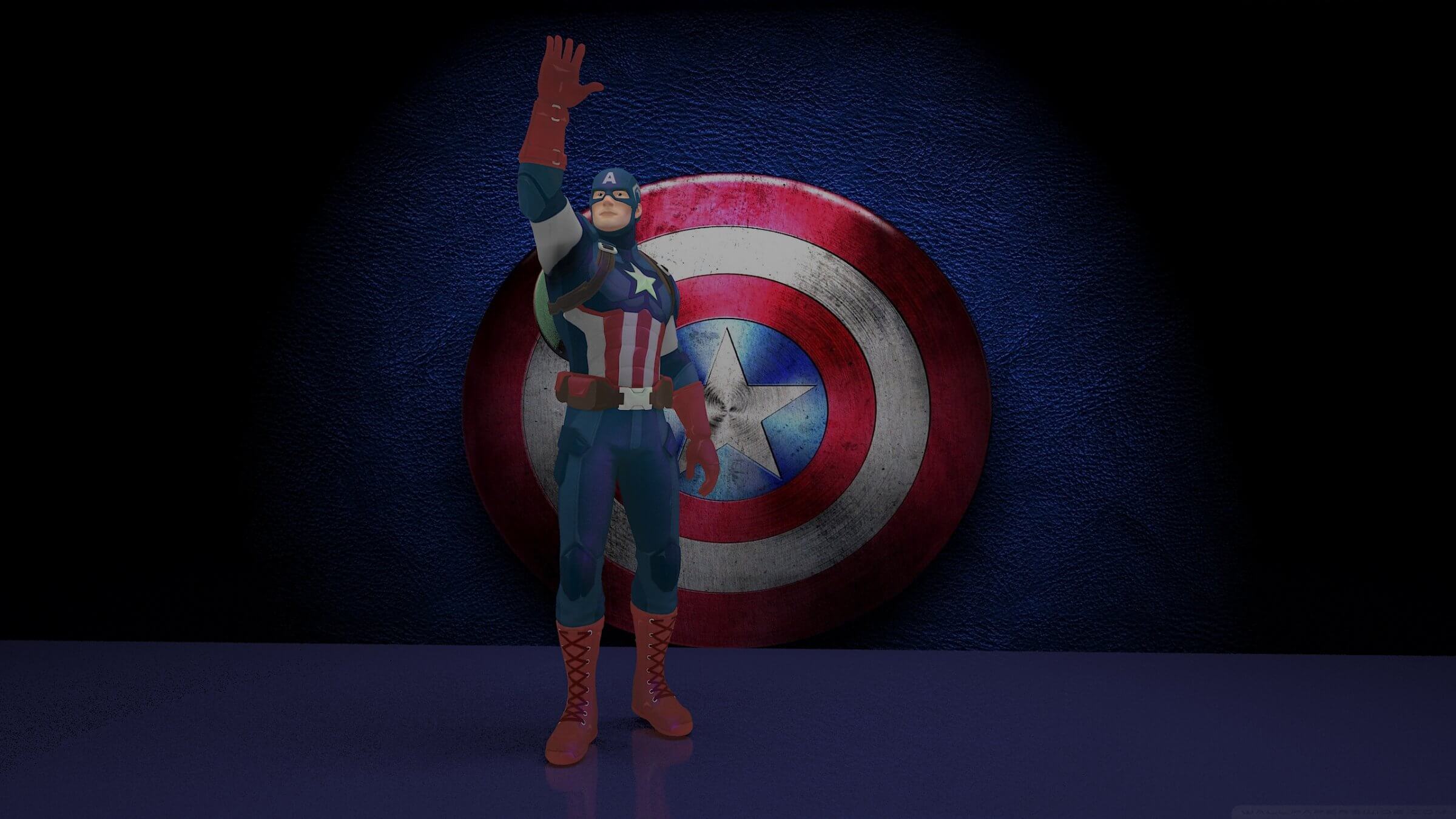 Captain America - 3D Model by davedtaylor