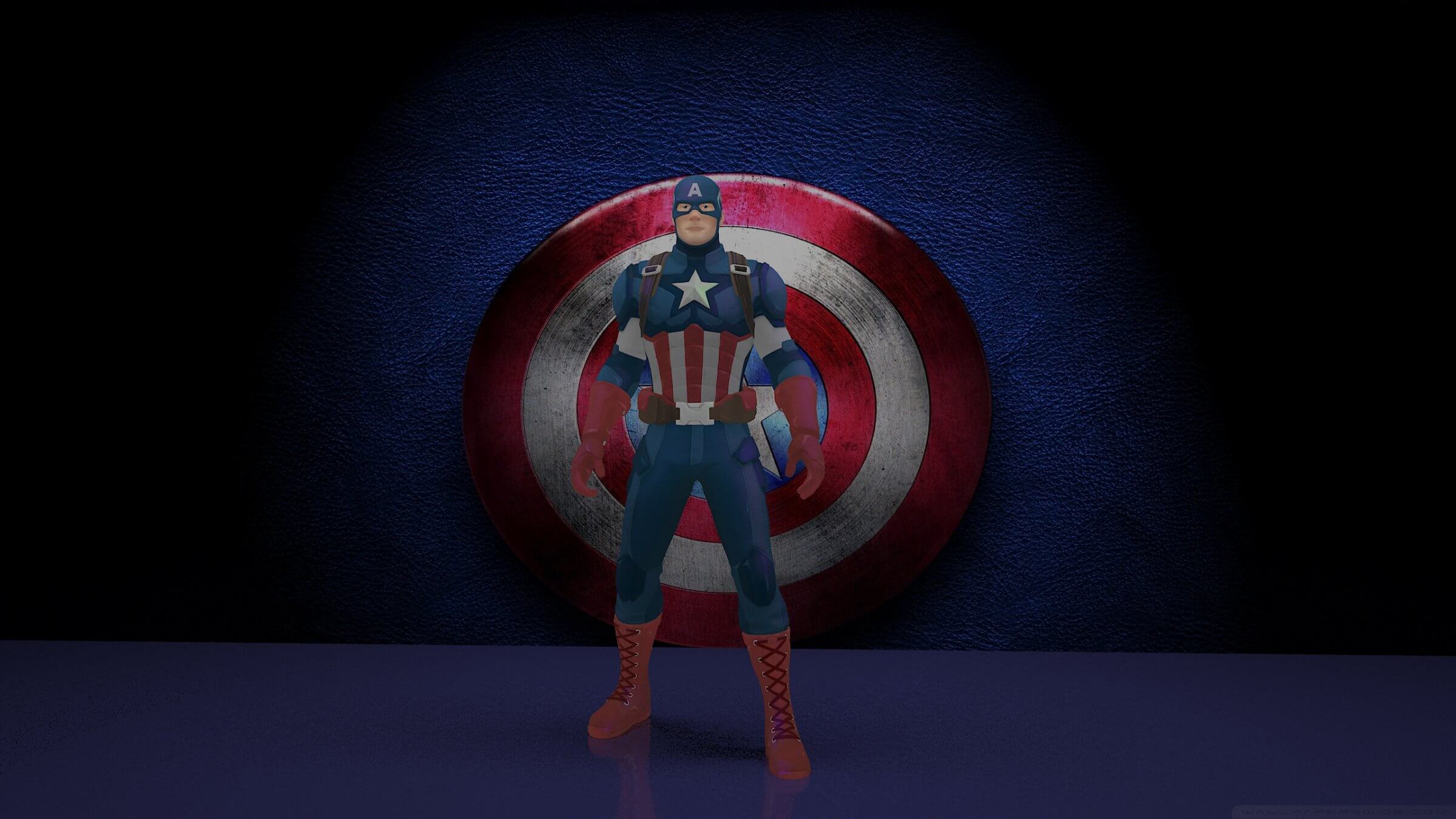 Captain America - 3D Model by davedtaylor