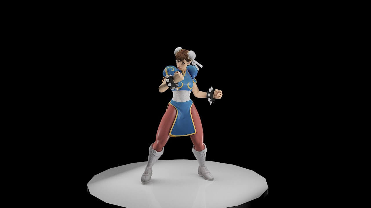 Chun-Li Street Fighter 3D Model by davedtaylor