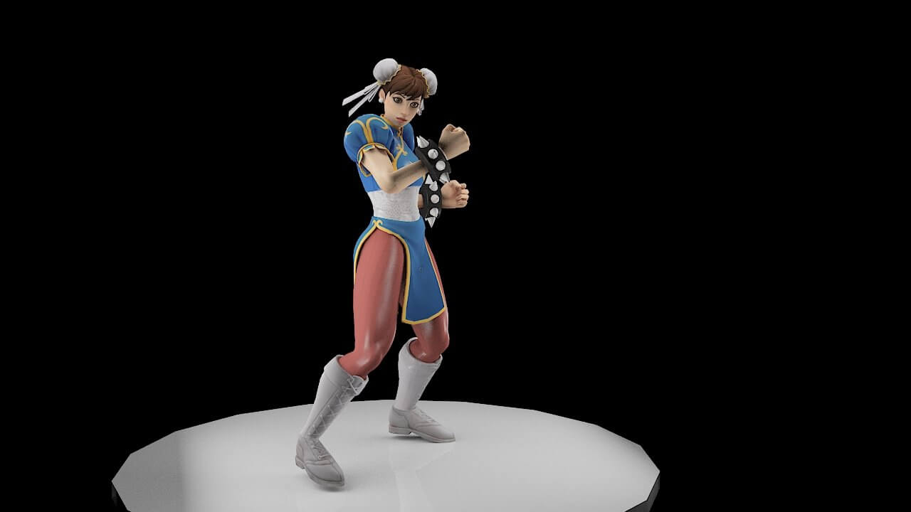 Chun-Li Street Fighter 3D Model by davedtaylor