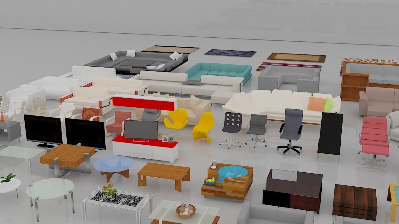 Furniture Interior Design Pack - 3D Model by davedtaylor