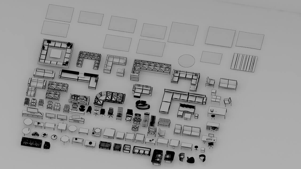 Furniture Interior Design Pack - 3D Model by davedtaylor