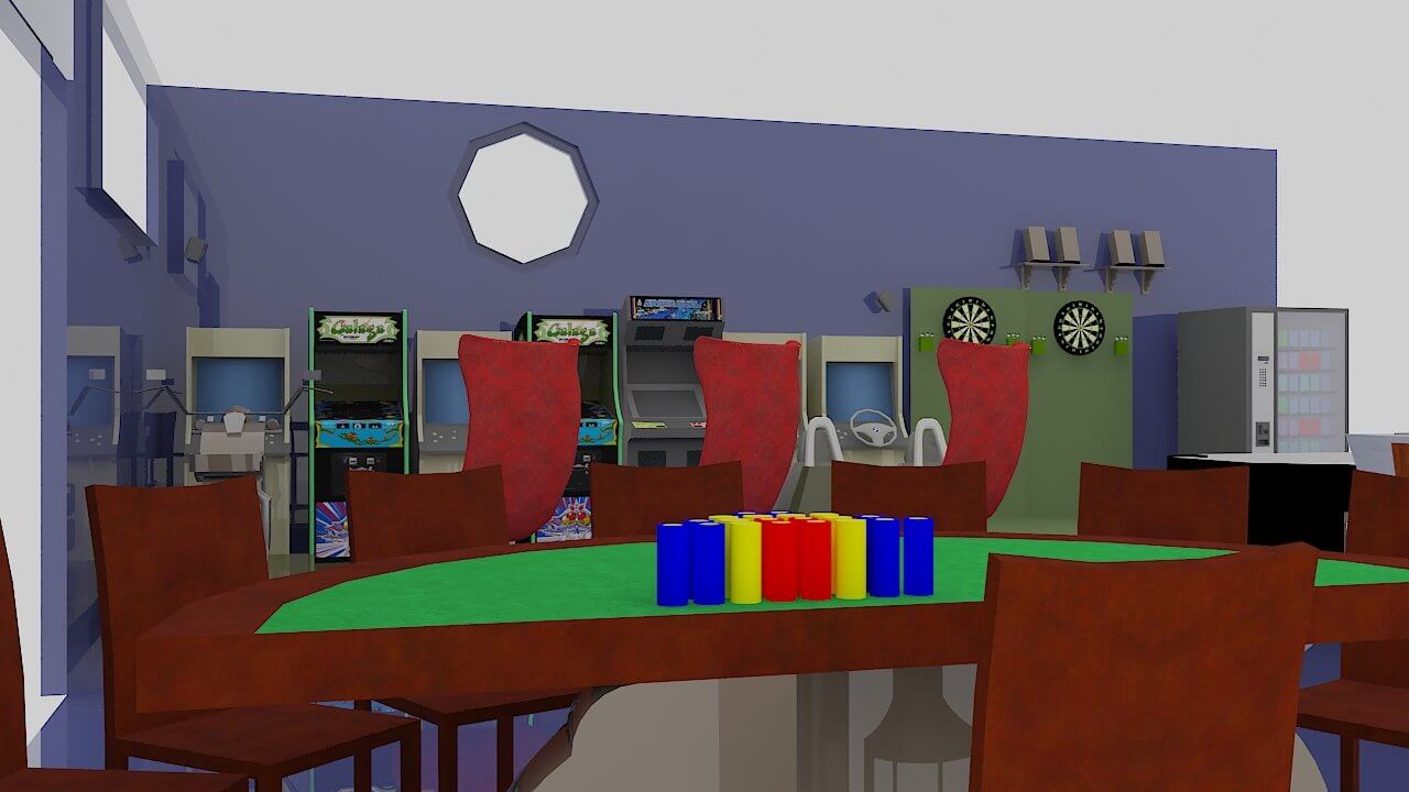 Gaming Room - 3D Model by davedtaylor
