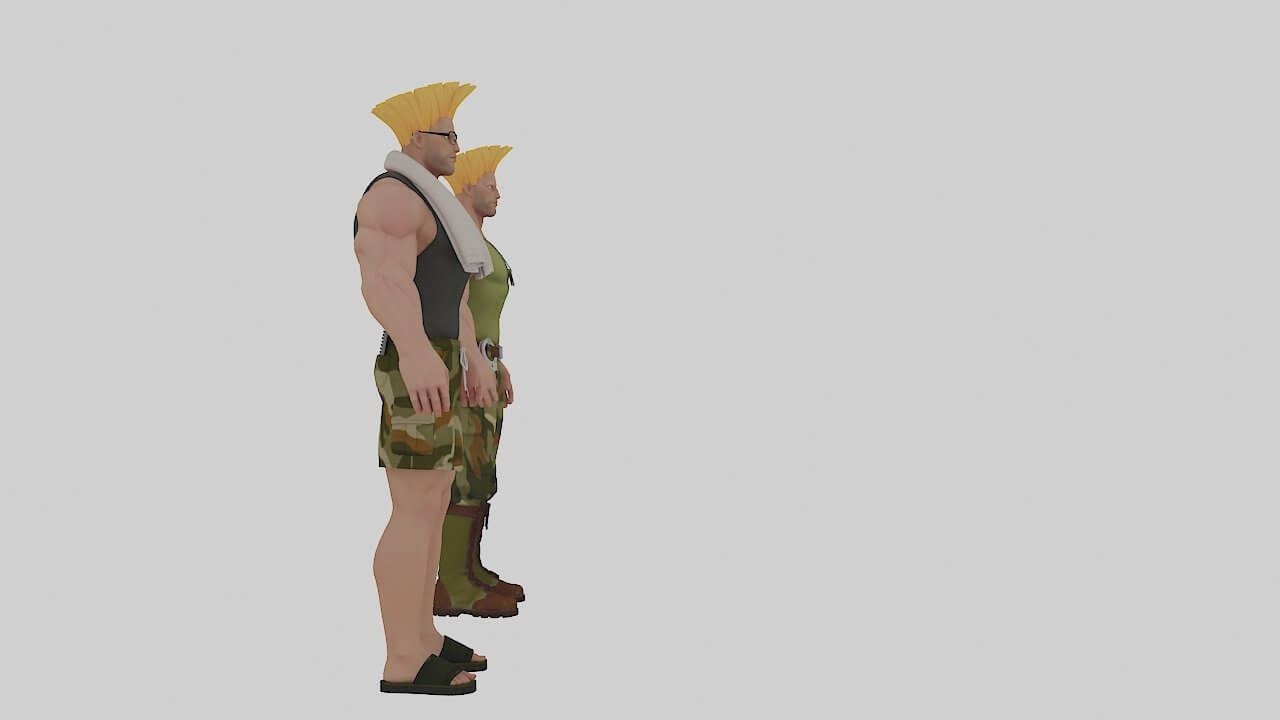 Guile - 3D Model by davedtaylor