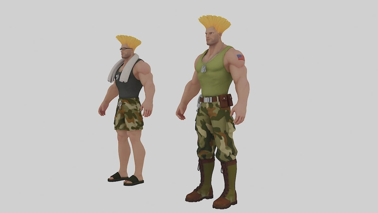 Guile - 3D Model by davedtaylor