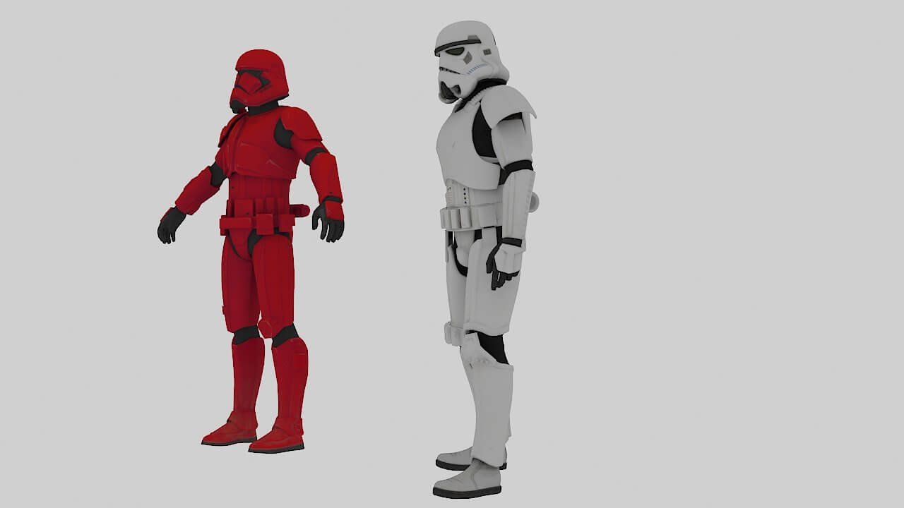 Imperial Stormtrooper and Sith Trooper - 3D Model by davedtaylor