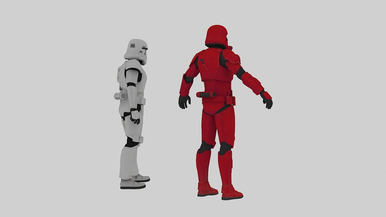 Imperial Stormtrooper and Sith Trooper - 3D Model by davedtaylor