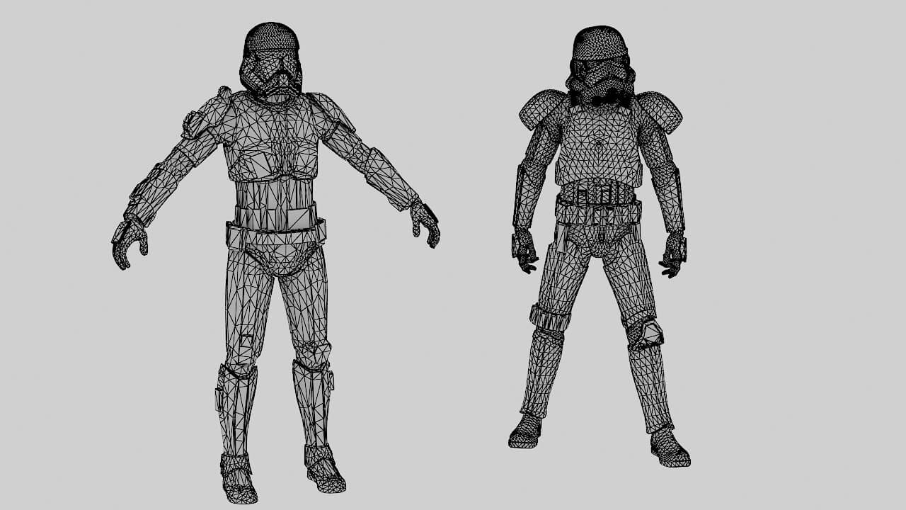 Imperial Stormtrooper and Sith Trooper - 3D Model by davedtaylor