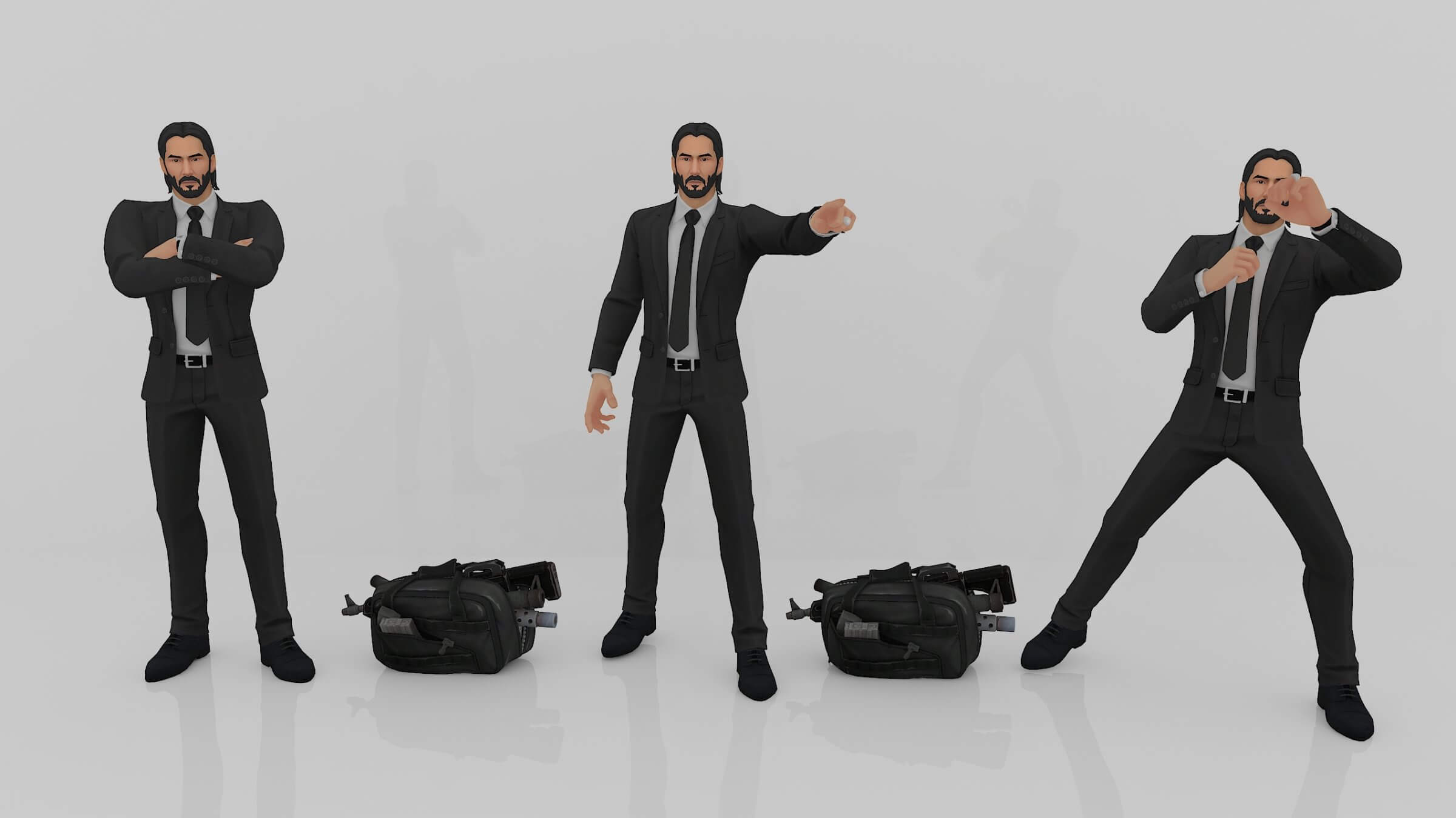 John Wick - 3D Model by davedtaylor