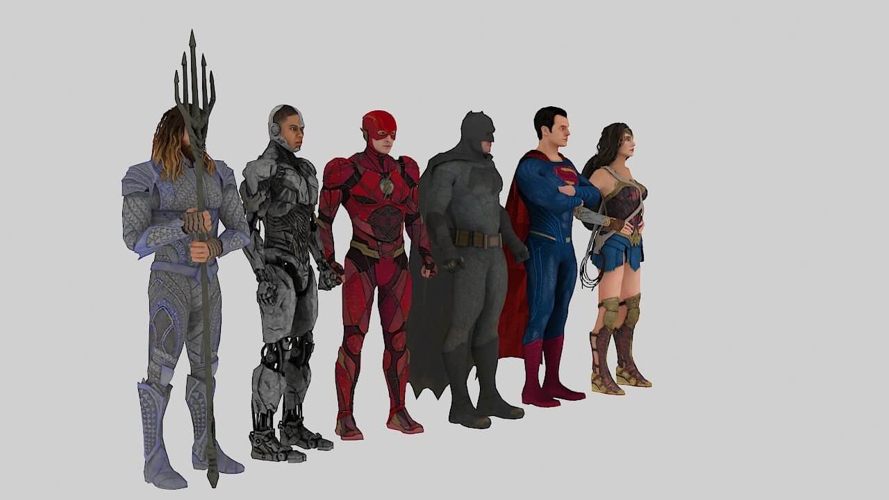 Justice League - 3D Model by davedtaylor