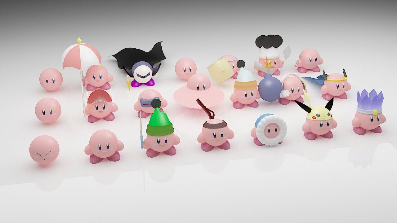 Kirby Collection - 3D Model by davedtaylor